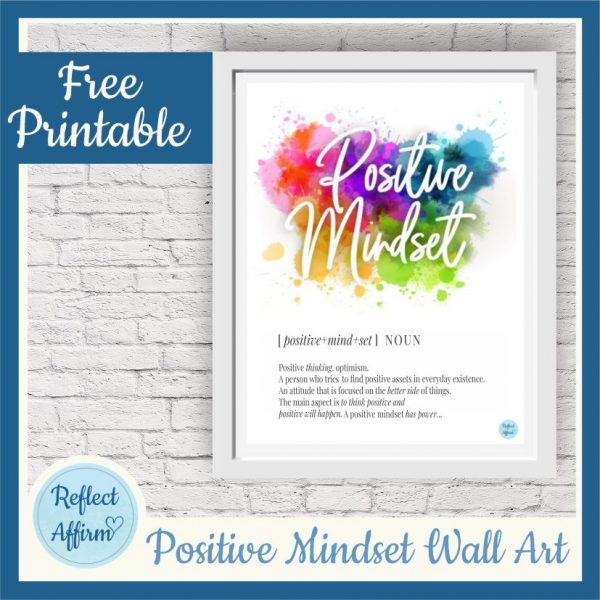 Positive Mindset Poster - FREE PDF - Reflect Affirm