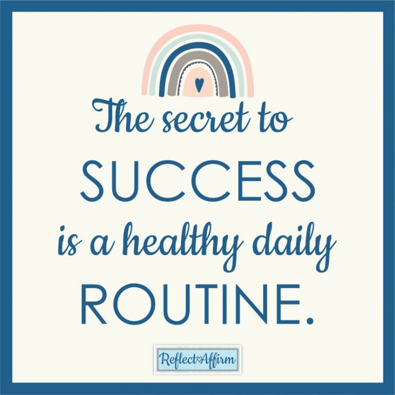 How to Have a Healthy Daily Routine - Reflect Affirm