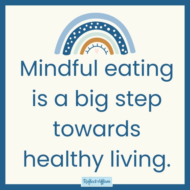Healthy Eating Mindset - Reflect Affirm