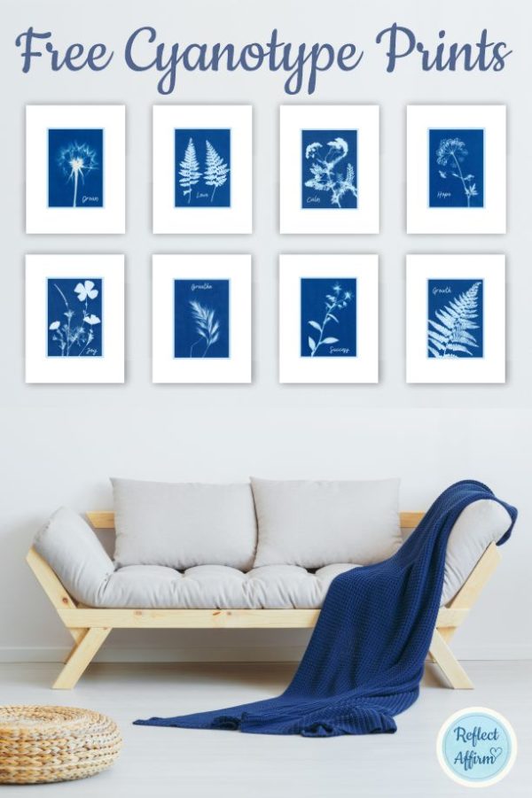Cyanotype Prints - Affirmations PDF Free - Reflect Affirm