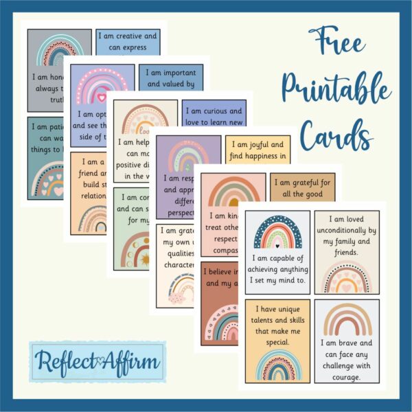 Printable Positive Affirmations - Free! - Reflect Affirm