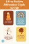 Positive Affirmation Cards for Fall - Free Printable Set - Reflect Affirm